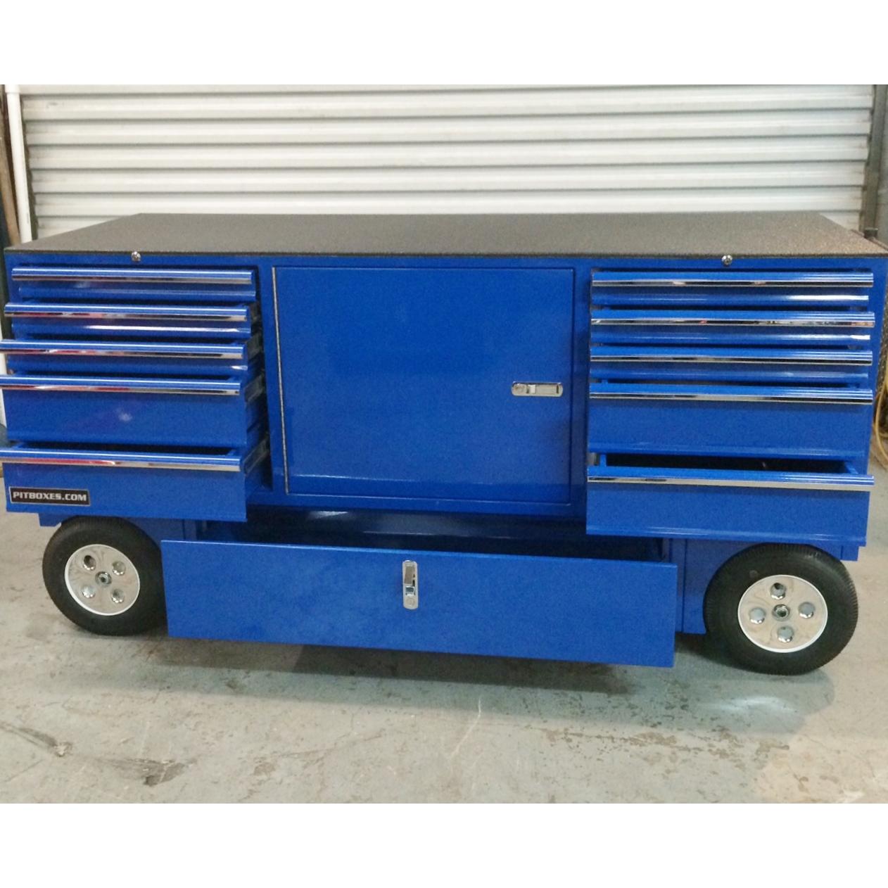 RSR Work Station Toolbox Pit Box Wagon Cart | Redline Stands