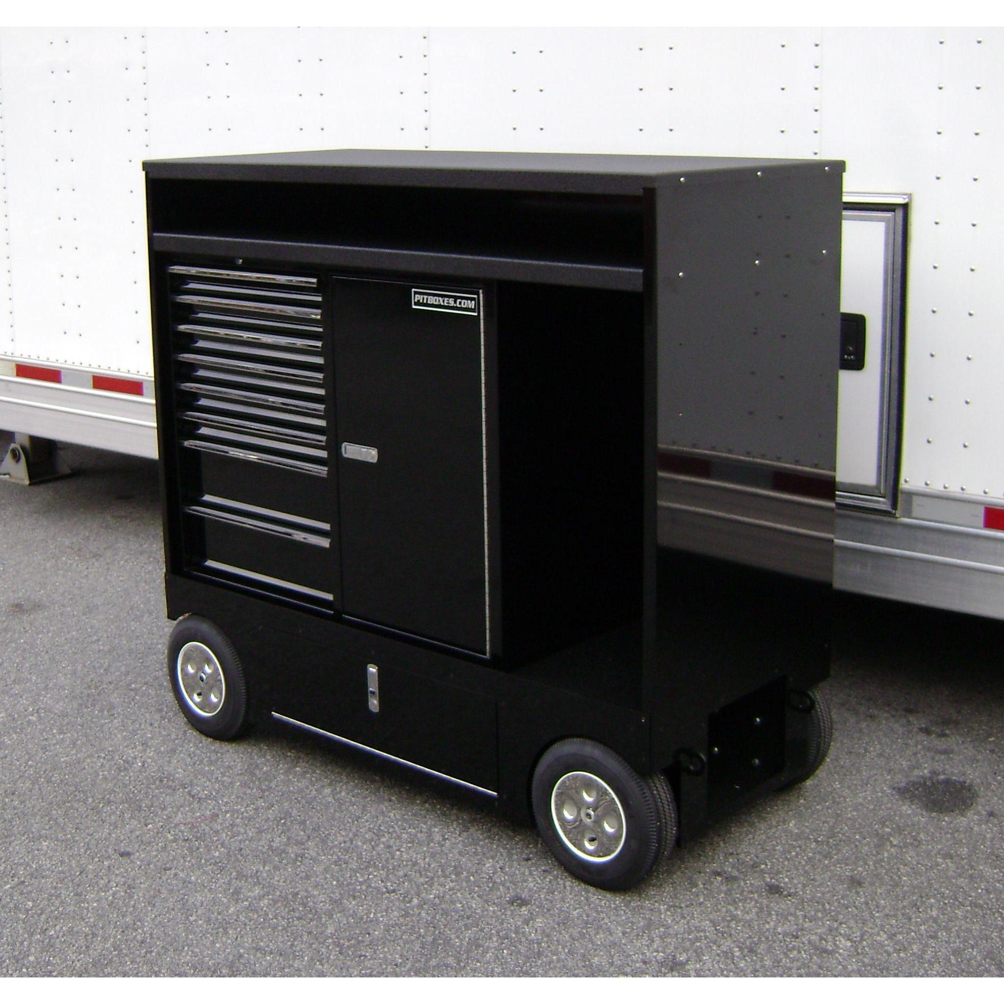 RSR 26" Supply Cart Pit Box Wagon Cart with Chest | Rolling Tool box