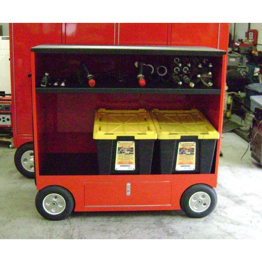RSR 26" Supply Cart Pit Box Wagon Cart with Chest | Rolling Tool box
