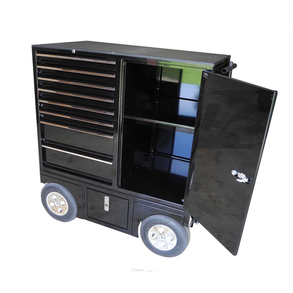 RSR 42" Chest Toolbox Pit Box Wagon Cart w/Base | Redline Stands