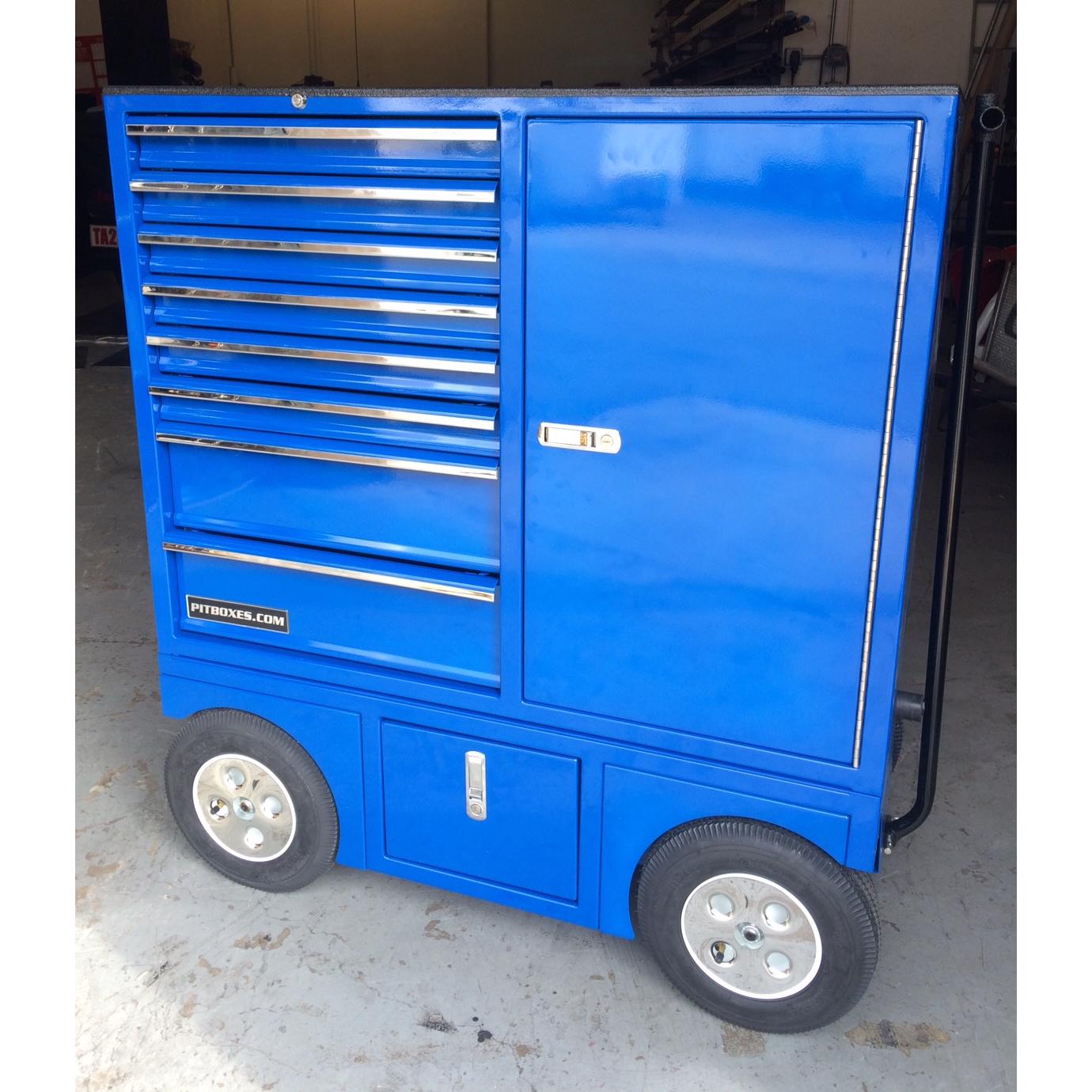 RSR 42" Chest Toolbox Pit Box Wagon Cart w/Base | Redline Stands