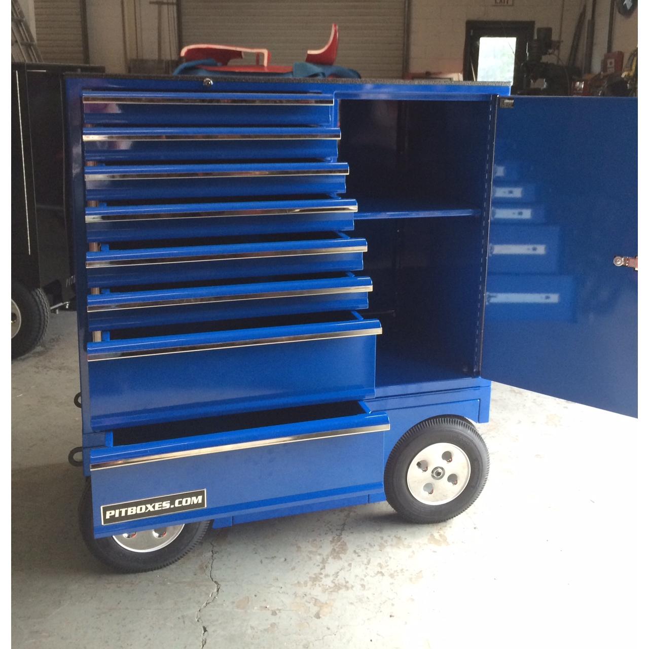 RSR 42" Chest Toolbox Pit Box Wagon Cart w/Base | Redline Stands