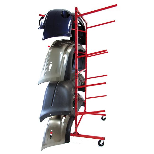 Innovative Mobile Bumper Storage Rack | Redline Stands