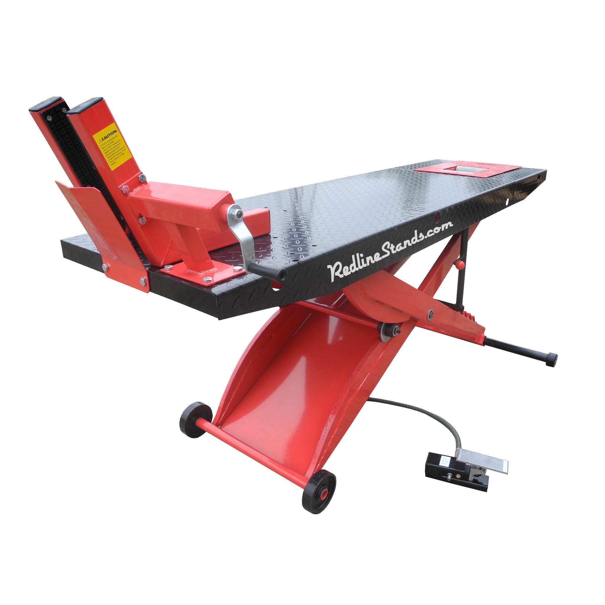 Best Motorcycle Lift | HD1K Lift Table | Red Line Stands