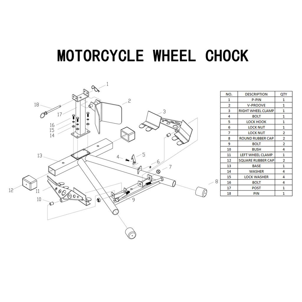 MOTO-D Racing Front Motorcycle Wheel Chock - FREE SHIPPING