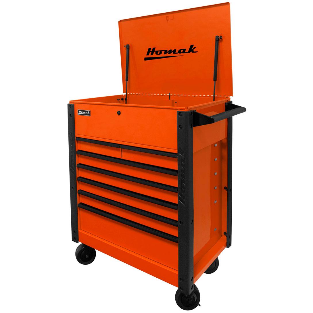[DISCONTINUED] Homak 35 Pro 7 Drawer Flip Top Service Tool Cart - FREE ...