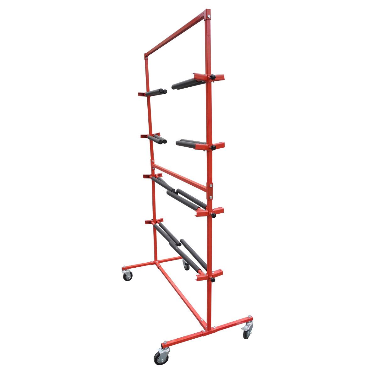 Double-Sided Mobile Bumper Storage Rack | Redline Bumper Rack