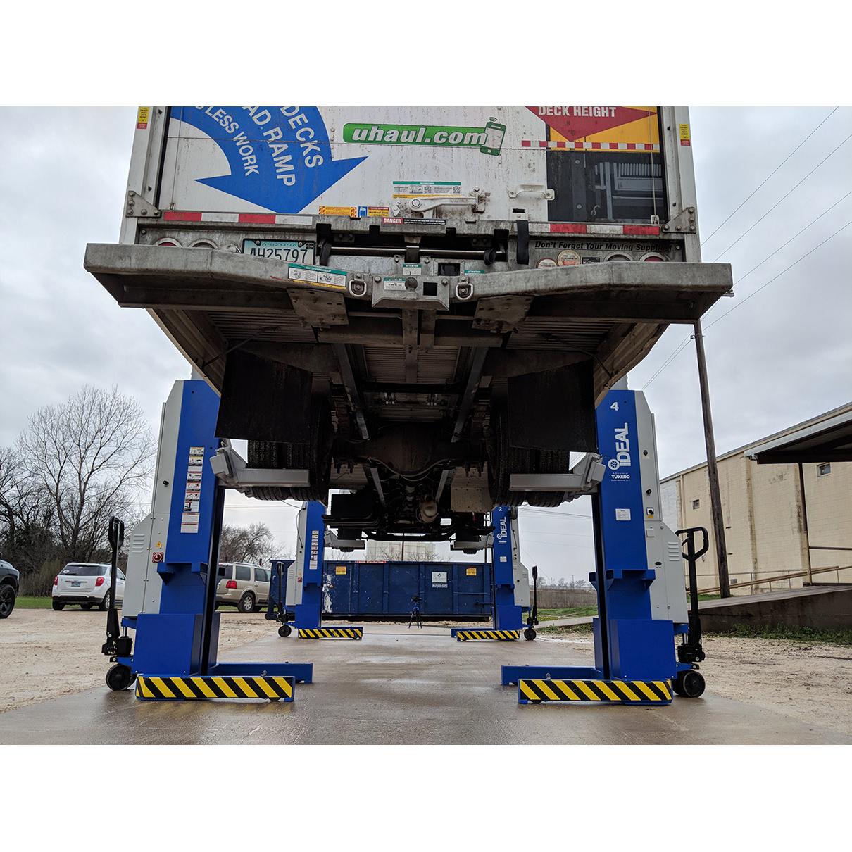 Fire Truck and School Bus Lift | iDEAL 18K-X Mobile 4 Column Pair Lift ...