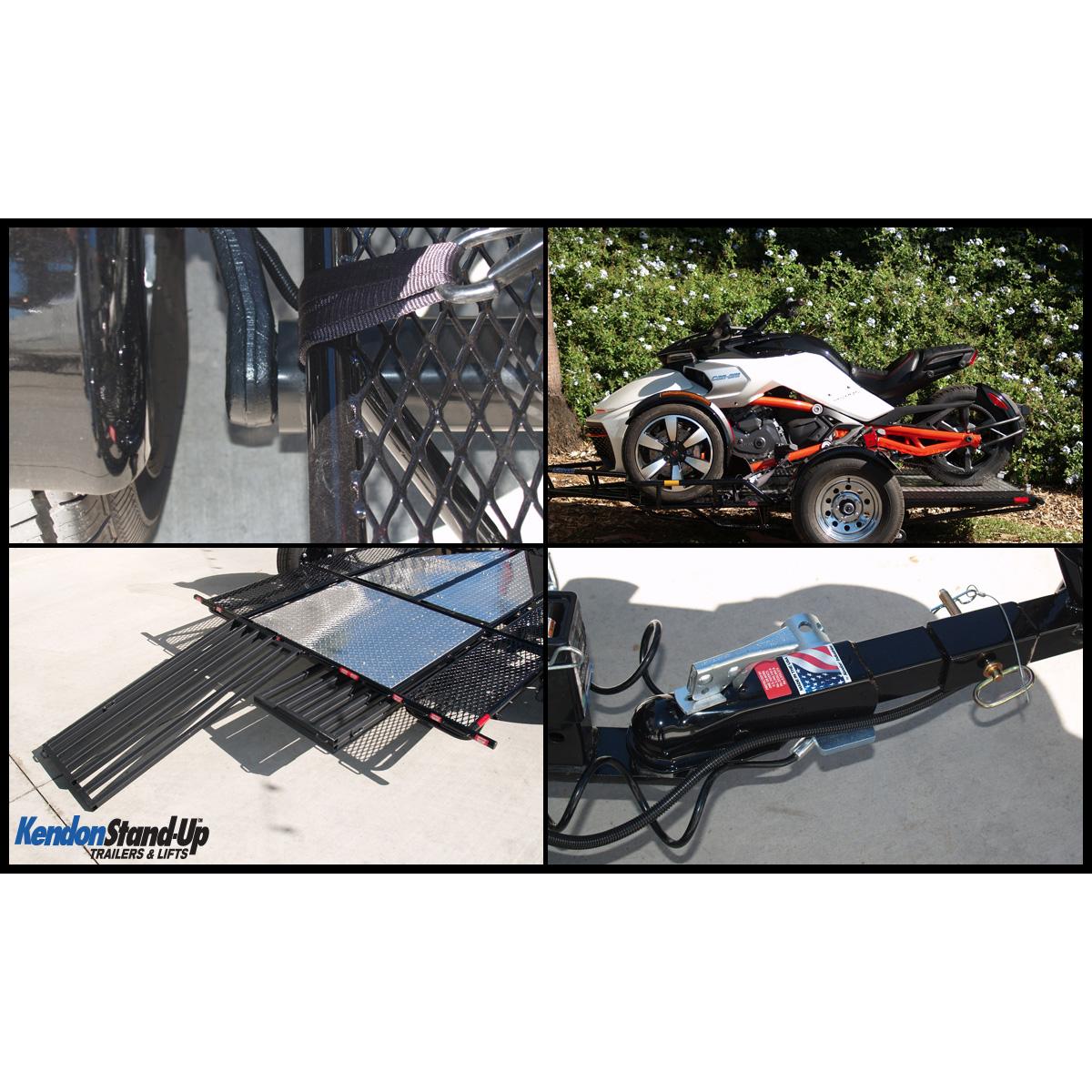 Kendon Trike / Spyder Ride-up Foldable Motorcycle Trailer | Stand-up