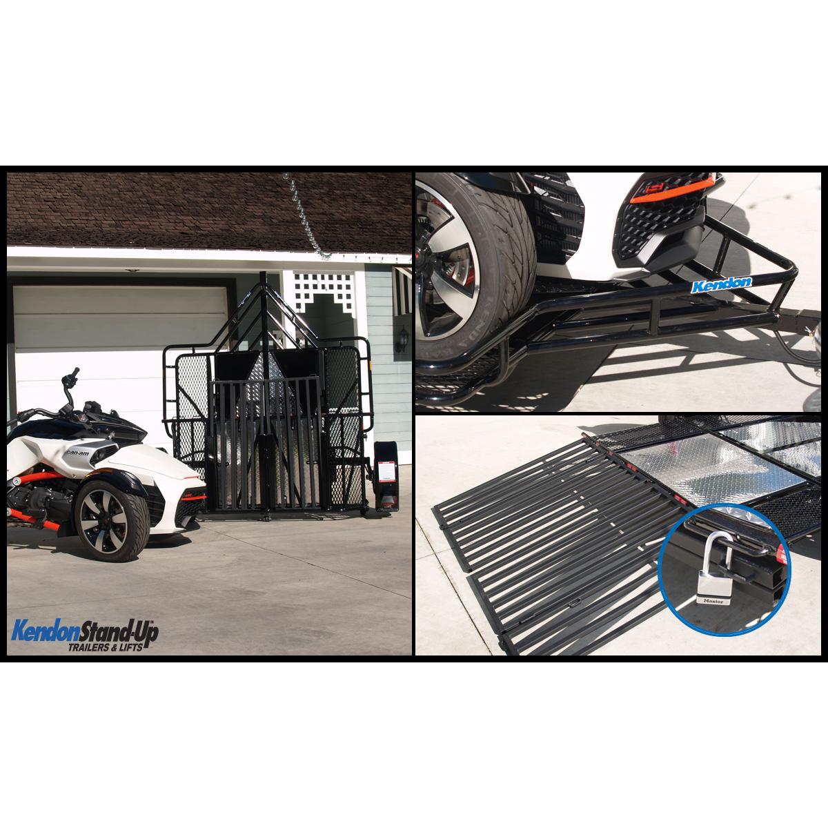 Kendon Trike / Spyder Ride-up Foldable Motorcycle Trailer | Stand-up