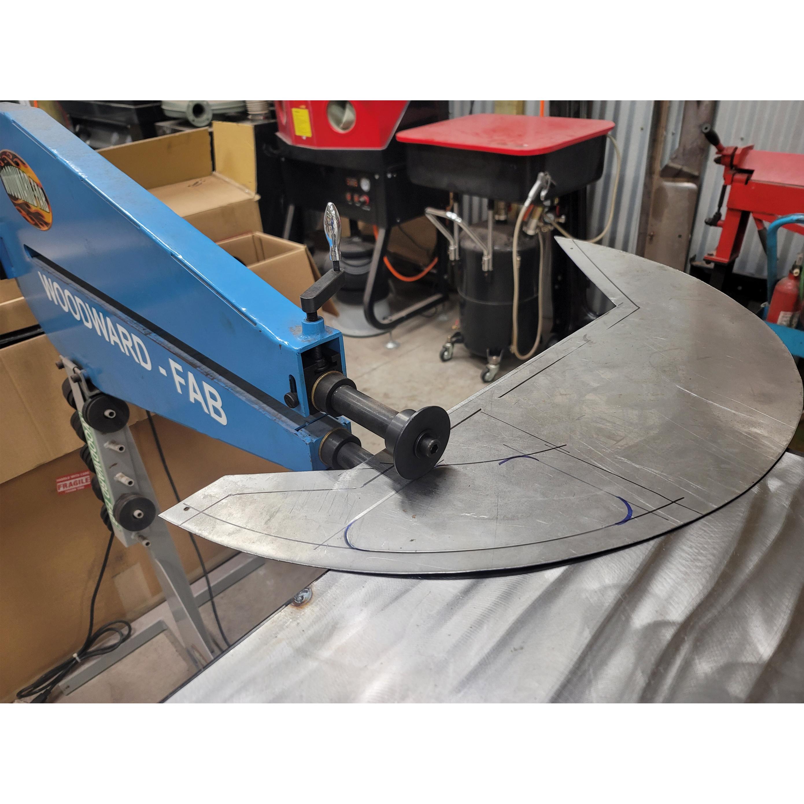 Woodward Fab Bead Roller Work Table | Red Line