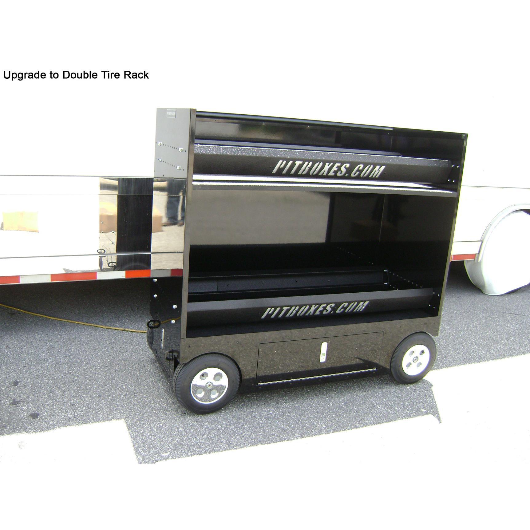 RSR 26" Double Tire Rack Rolling Pit Box Wagon Cart | Redline Stands