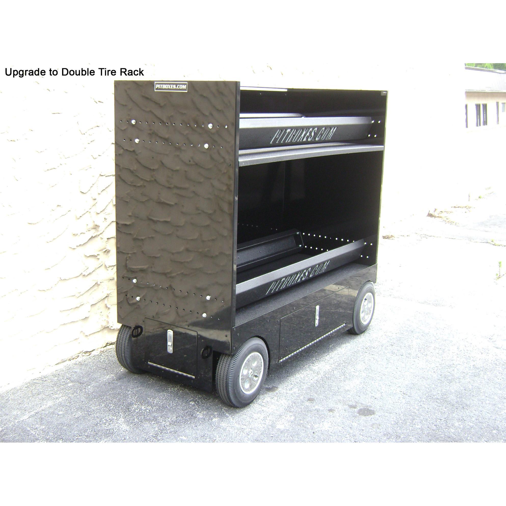 RSR 26" Double Tire Rack Rolling Pit Box Wagon Cart | Redline Stands