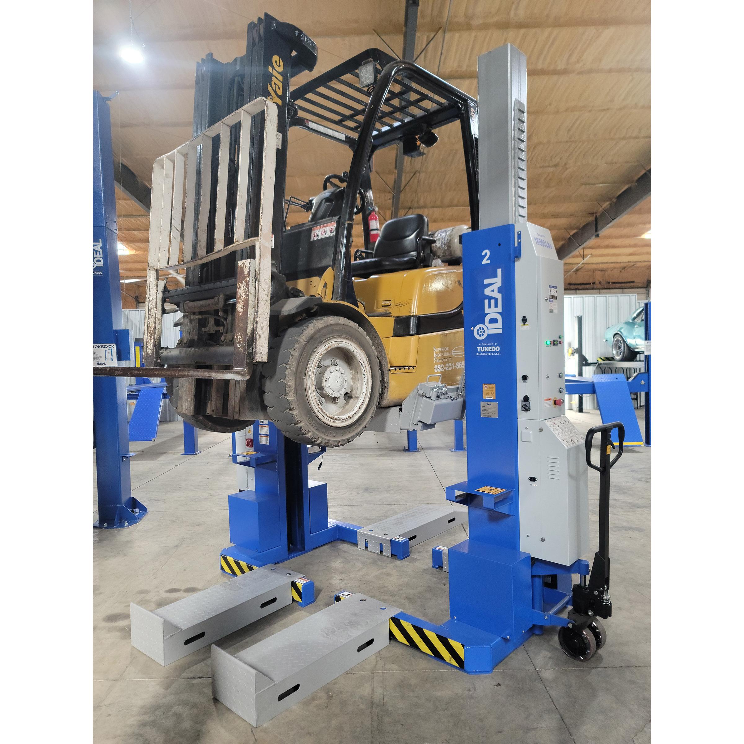 Ideal 13K Mobile 2-Column Forklift Lift | Redline Stands