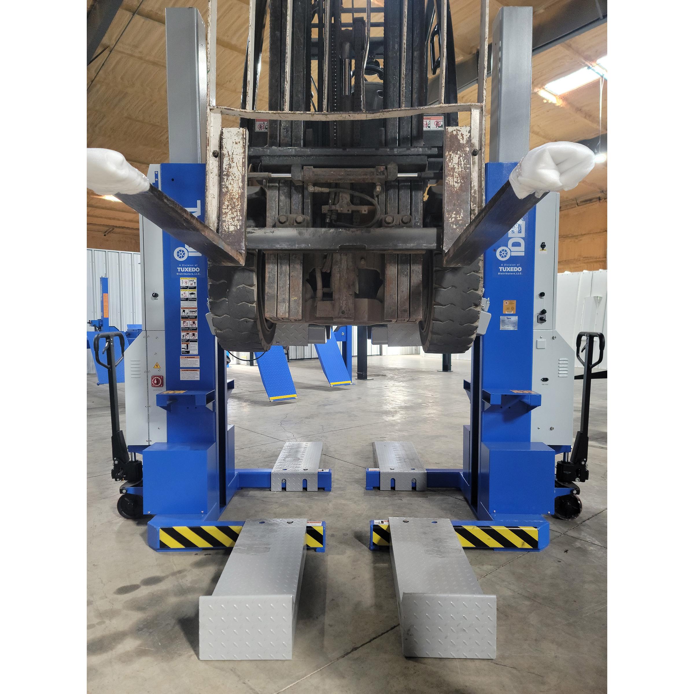 Ideal 13K Mobile 2-Column Forklift Lift | Redline Stands