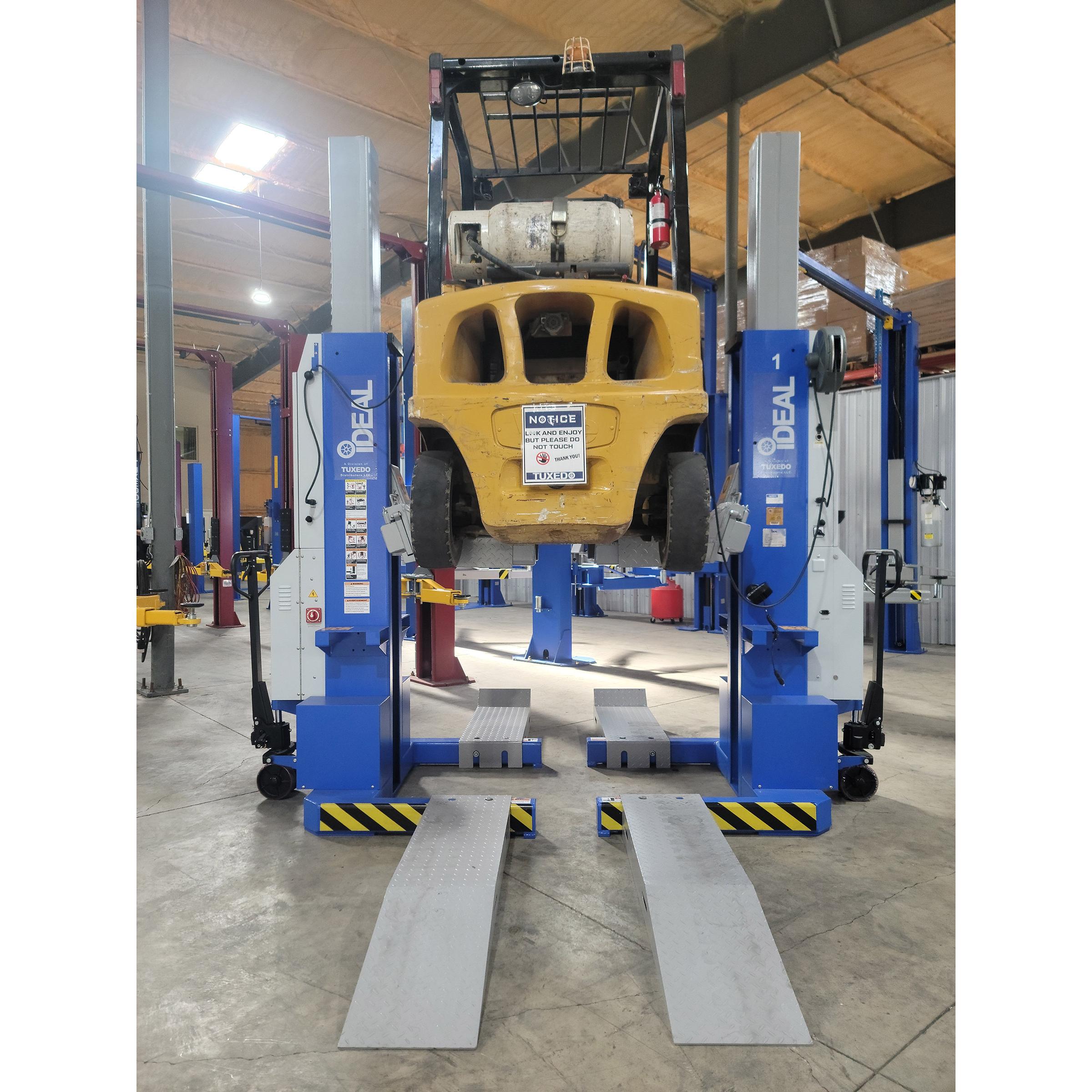 Ideal 13K Mobile 2-Column Forklift Lift | Redline Stands