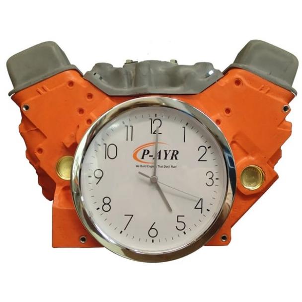 FAKE P-Ayr Chevy 350 Quarter Engine Clock (Novelty Item) - FREE SHIPPING