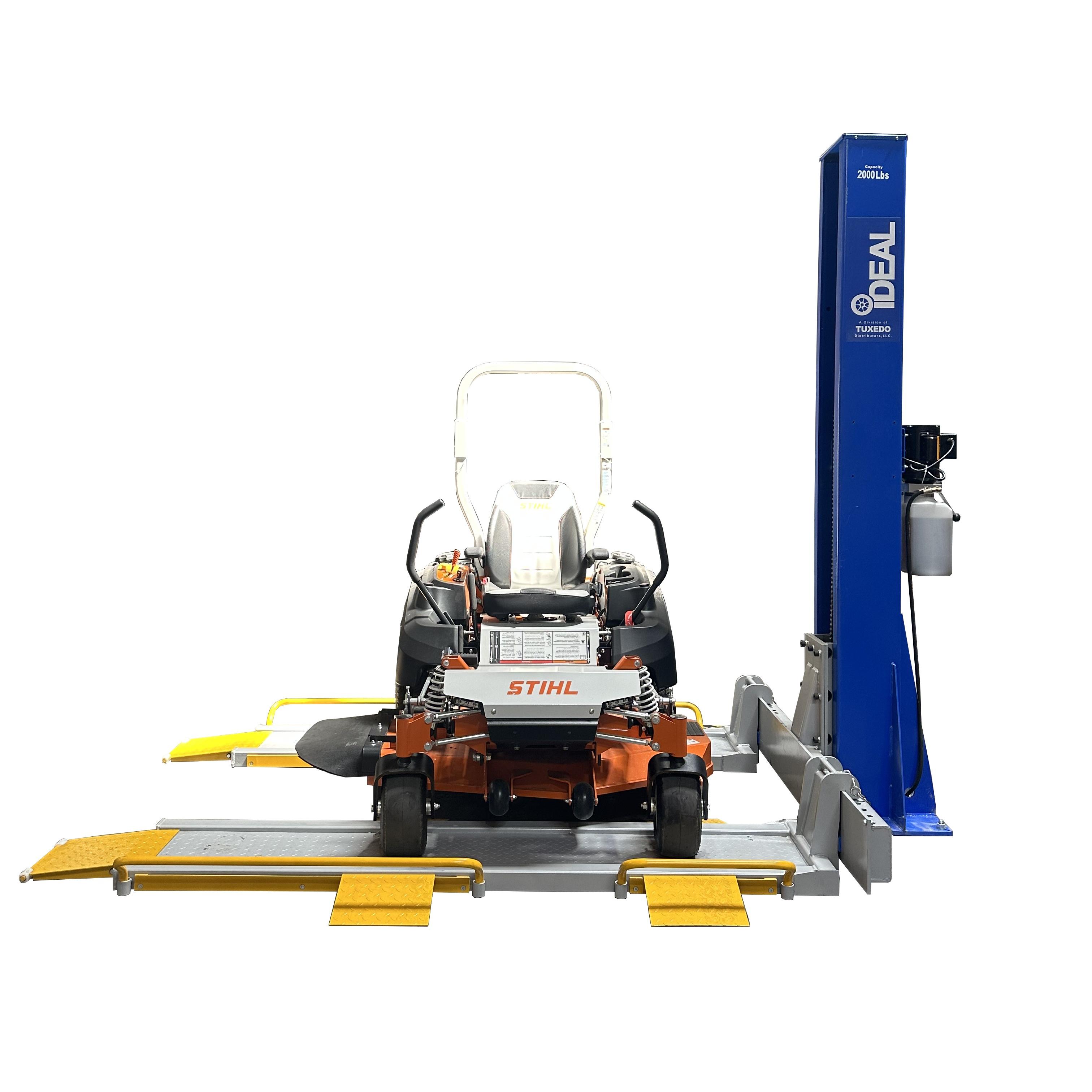 iDeal Low Profile 2000lbs. Single Column ATV/UTV/Lawnmower Lift