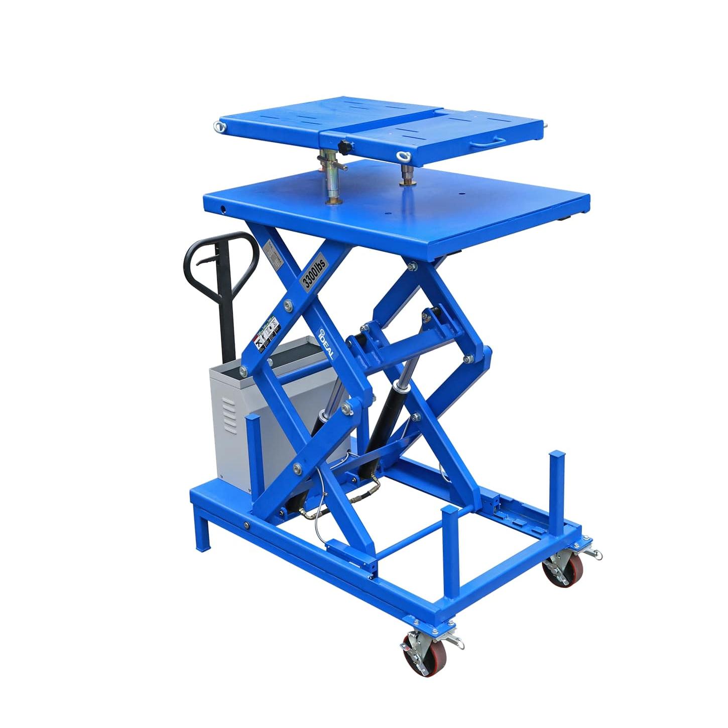iDeal LT-PT3300DC-X 3300 lb. 12V Battery Powered Powertrain Lift Table ...