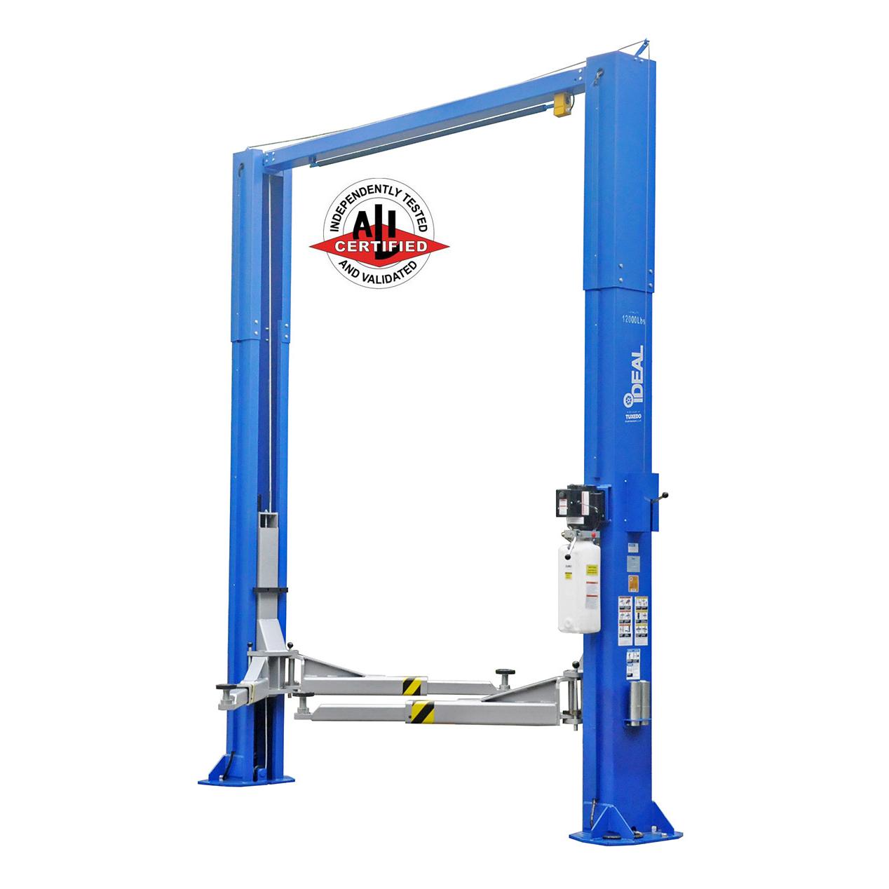 iDeal 12K Direct Drive Symmetric 2 Post Clearfloor Lift | Redline Stands