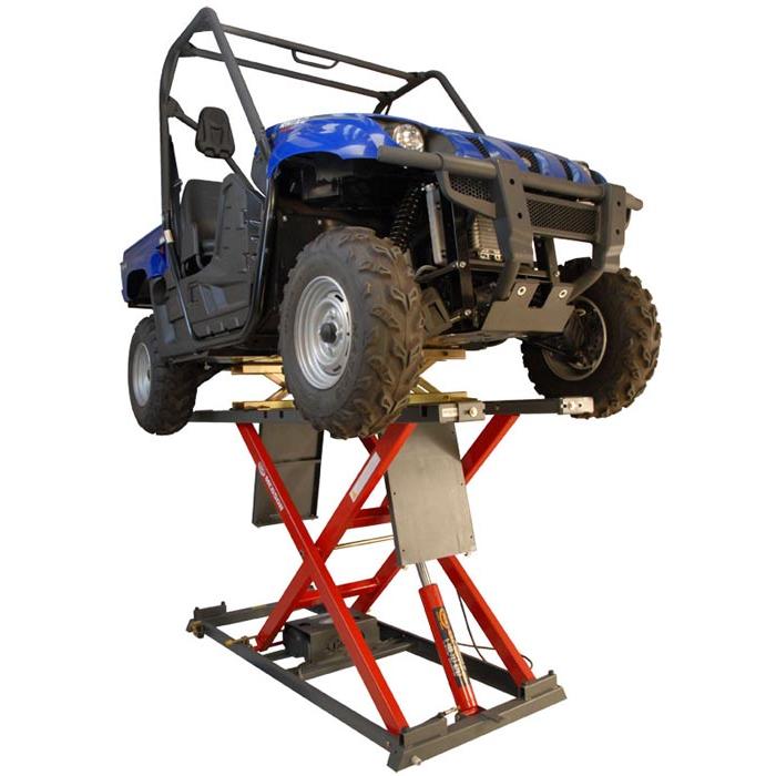 K&L Supply Electric 2000 lb MC655R Motorcycle Lift Table | Redline Stands