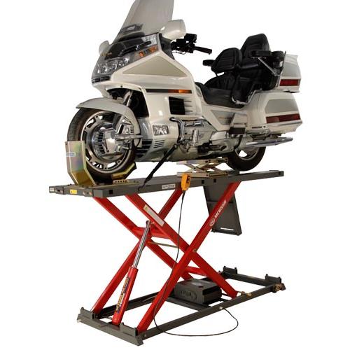 K&L Supply Electric 2000 lb MC655R Motorcycle Lift Table | Redline Stands