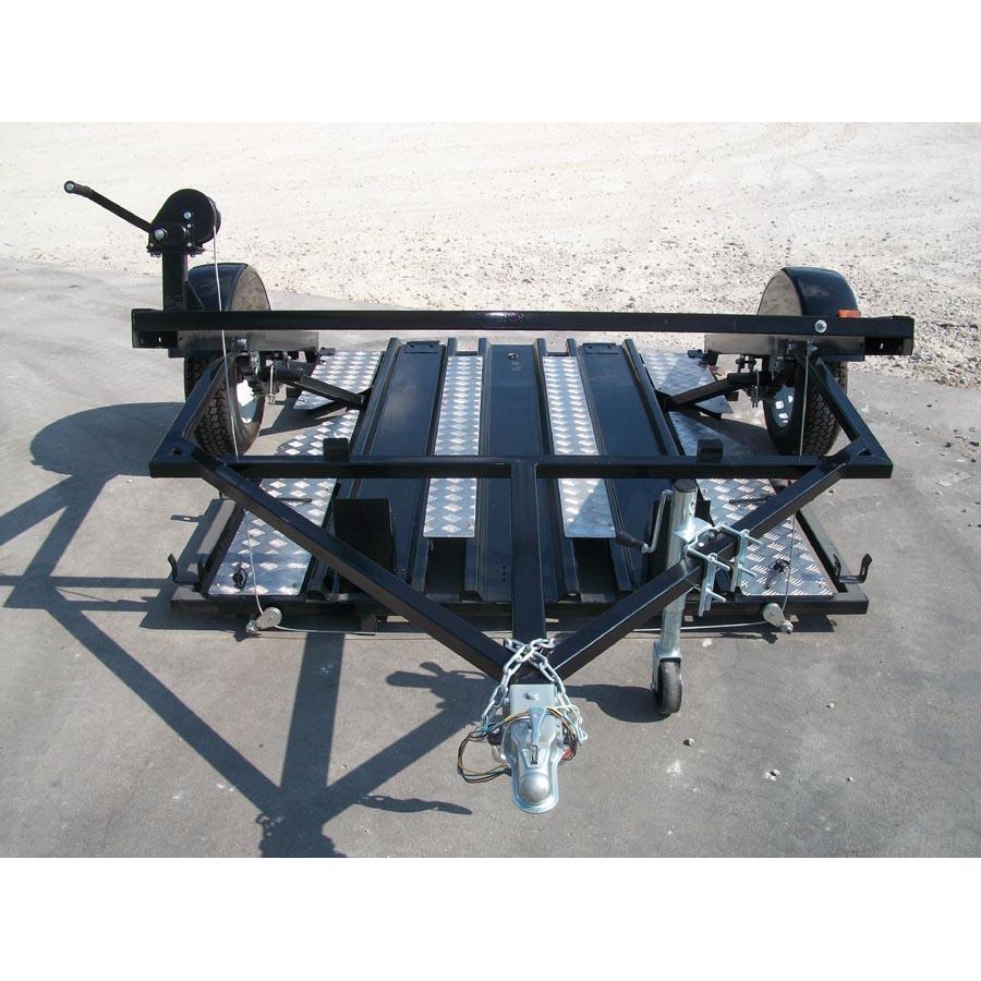 Kernel Manufacturing Dual Drop Floor Motorcycle Trailer - Easy Loading ...