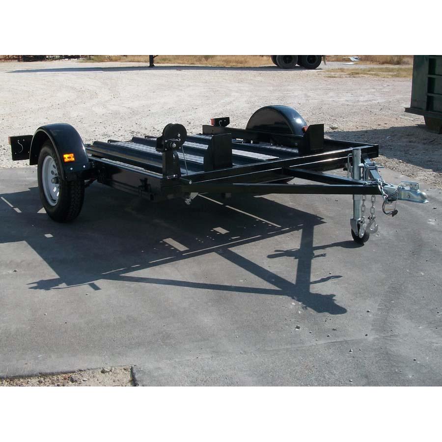 Kernel Manufacturing Dual Drop Floor Motorcycle Trailer - Easy Loading ...