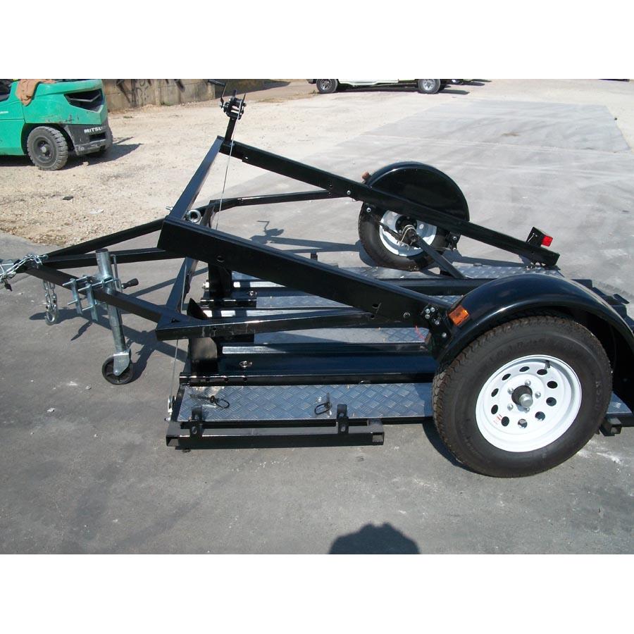 Kernel Manufacturing Dual Drop Floor Motorcycle Trailer - Easy Loading ...