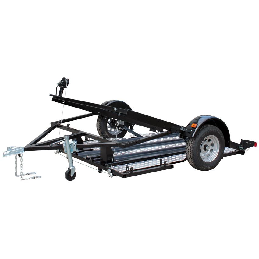 Kernel Manufacturing Dual Drop Floor Motorcycle Trailer - Easy Loading ...