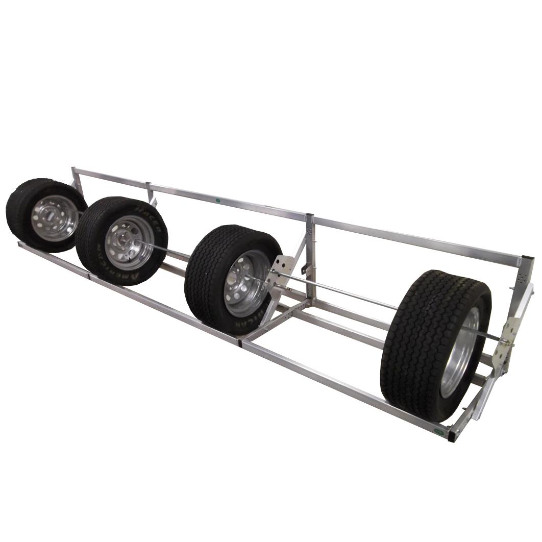 Pit Products 9/12/14 Ft Deluxe Universal Trailer Tire Rack | Redline Stands