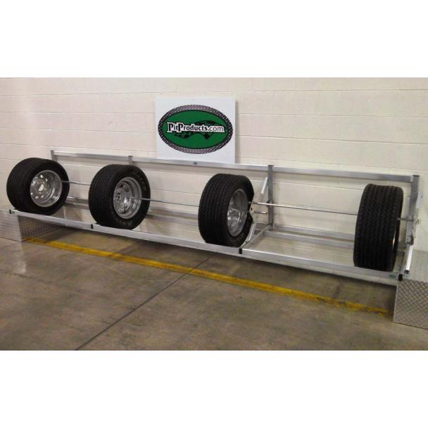 Pit Products 9/12/14 Ft Deluxe Universal Trailer Tire Rack | Redline Stands