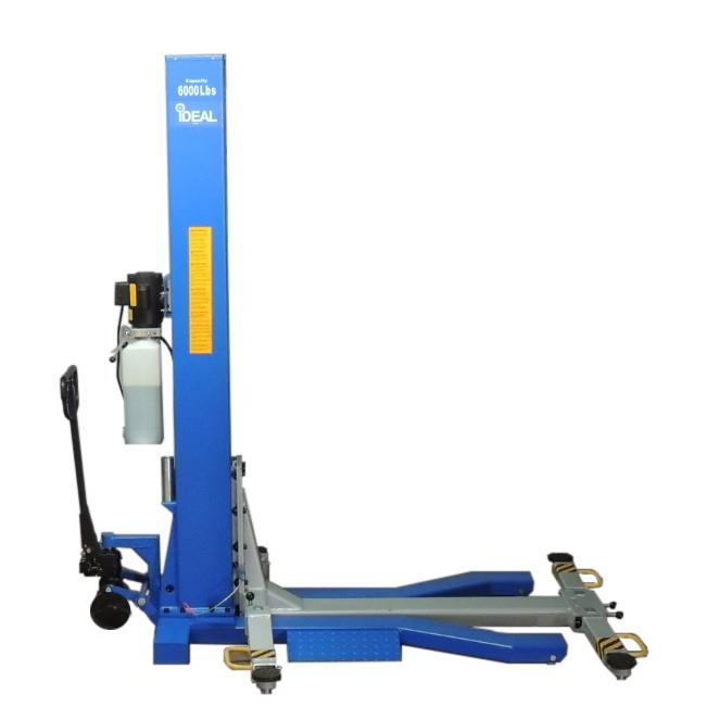 Ideal 6000 lb Mobile Single Column Lift – Low Profile & Heavy-Duty