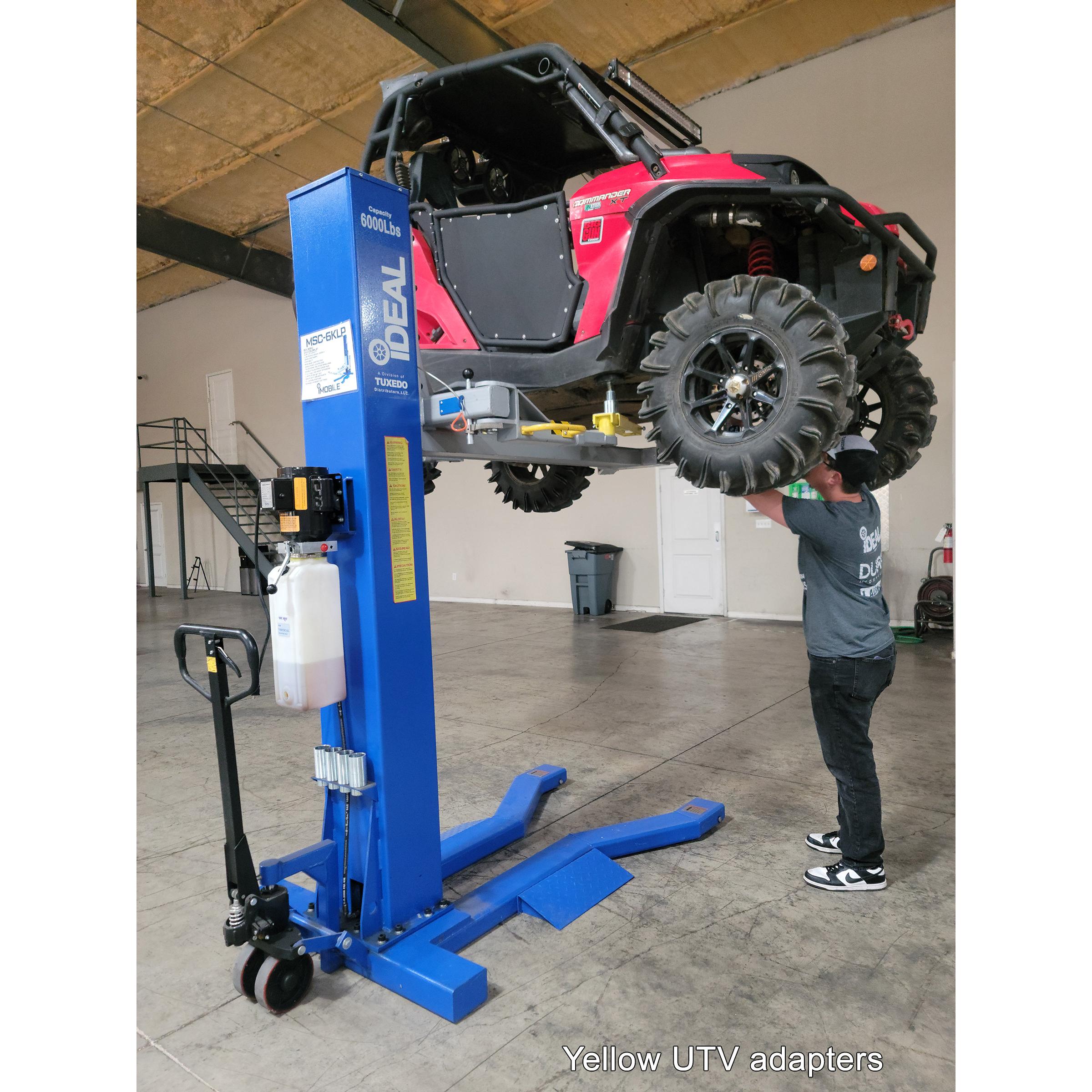 Ideal 6000 lb Mobile Single Column Lift – Low Profile & Heavy-Duty