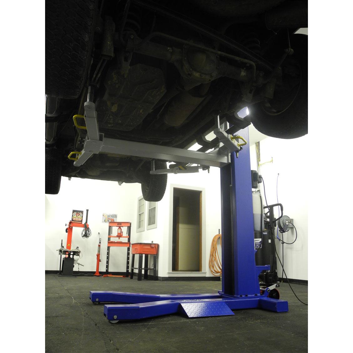 Ideal 6000 lb Mobile Single Column Lift – Low Profile & Heavy-Duty