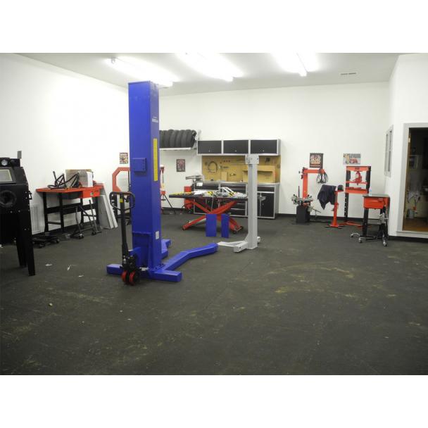 Ideal 6000 lb Mobile Single Column Lift – Low Profile & Heavy-Duty