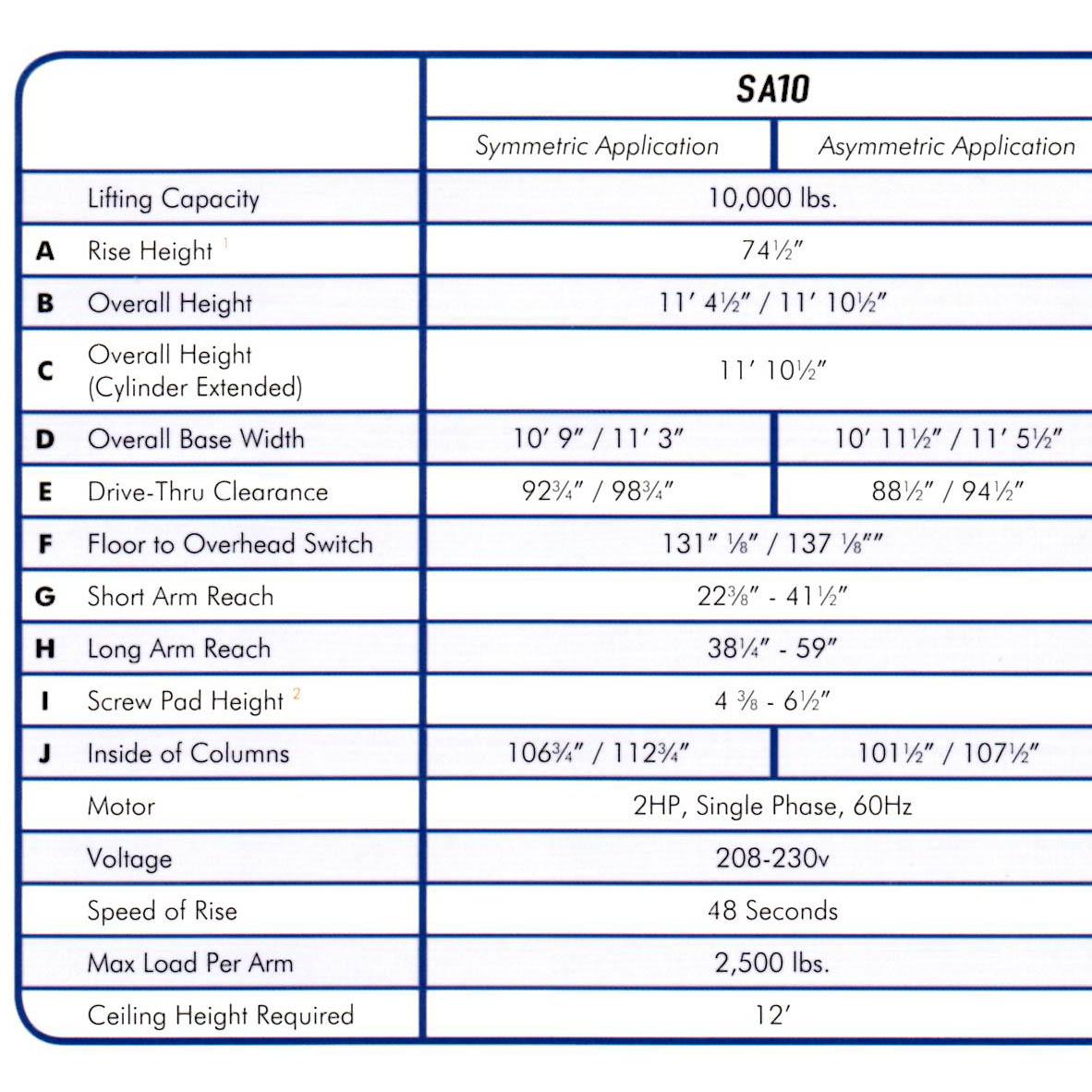 Challenger 10K SA10 2 Post Clearfloor Auto Lift ALI Certified - FREE ...