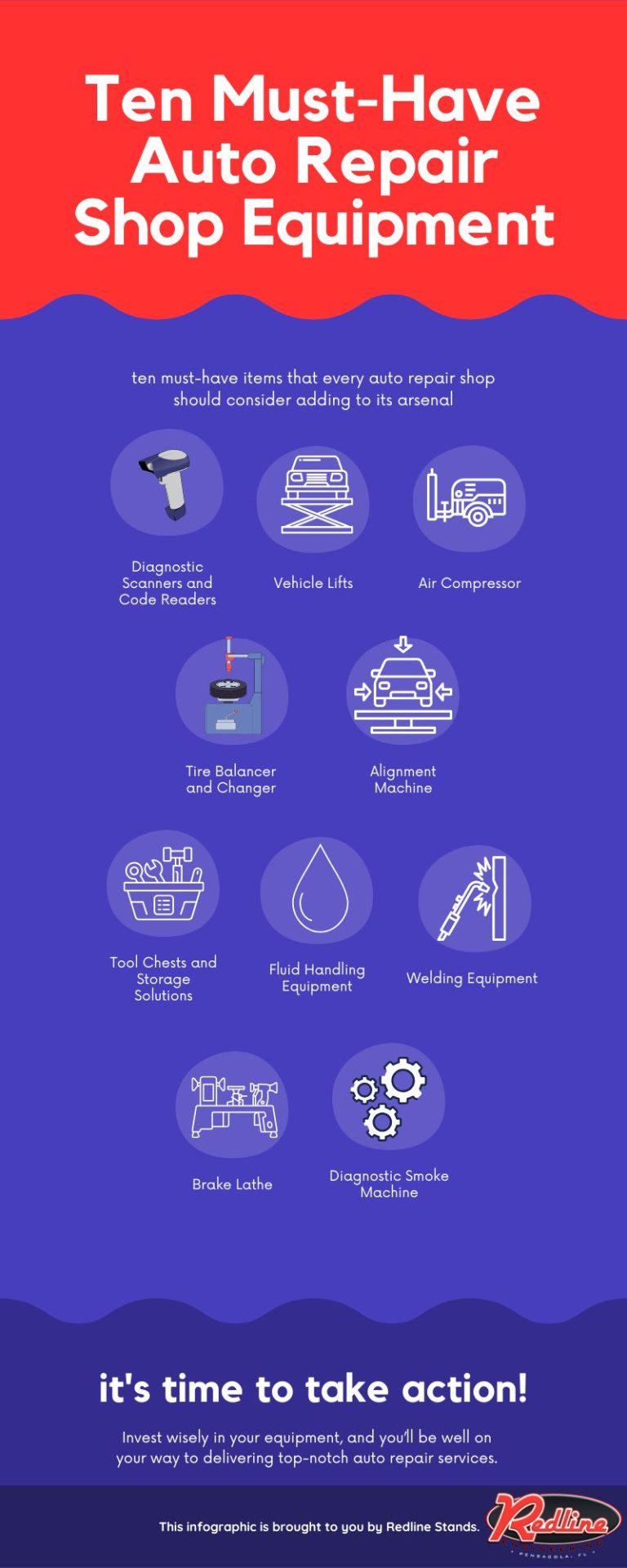 Ten Must-Have Auto Repair Shop Equipment - Redline Stands Blog